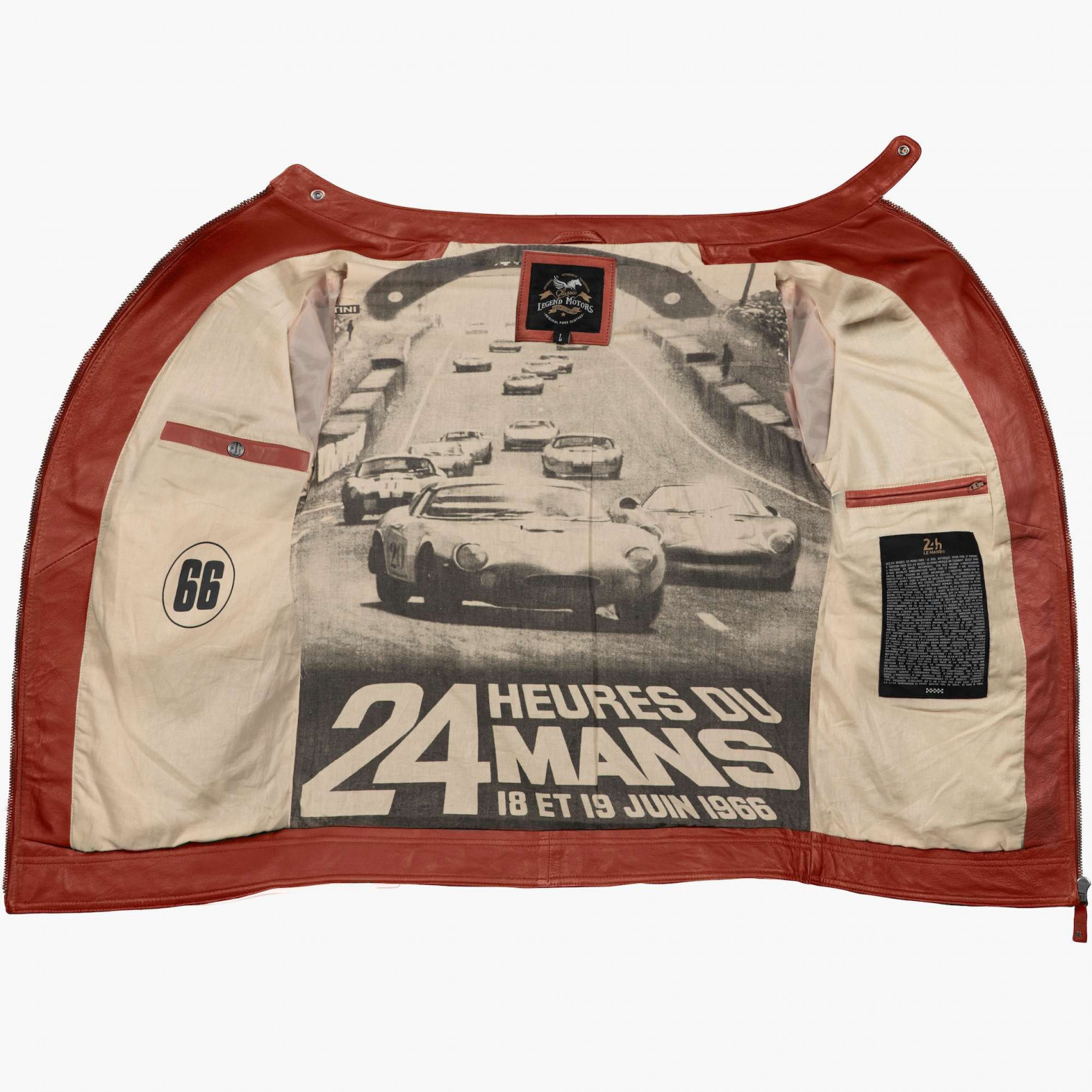 Richard Leather Jacket - 24H Le Mans Colour RUSTY Size M
