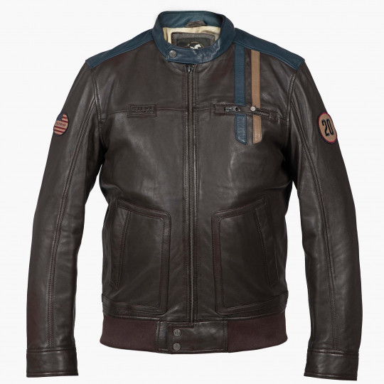 Titus2 Leather Jacket - Steve McQueen x Le Mans Colour DARKBROWN Size M
