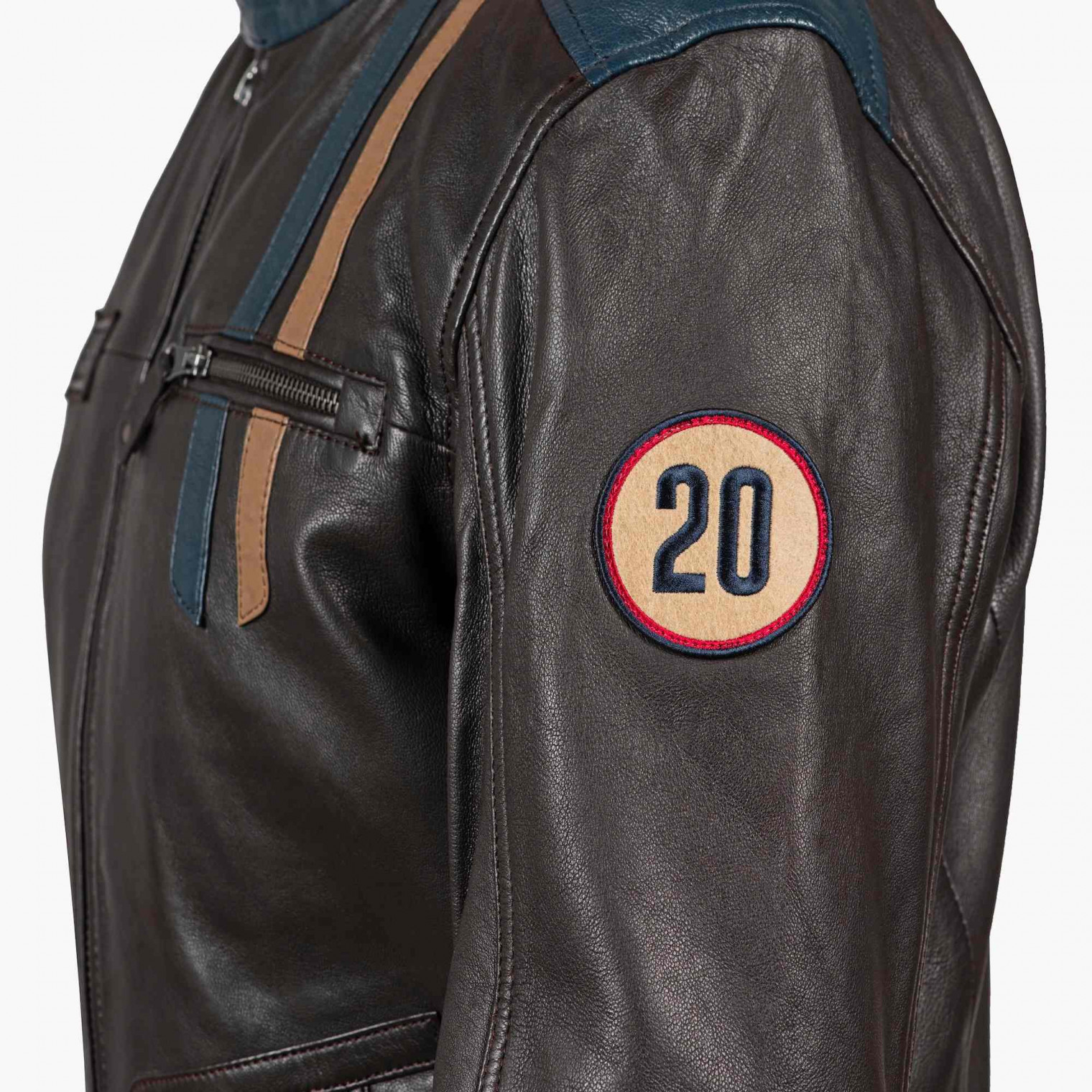 Titus2 Leather Jacket - Steve McQueen x Le Mans Colour DARKBROWN Size M