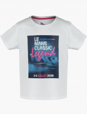2026 Kids' Poster T-Shirt - Le Mans Classic Colour BLANC Size 02A