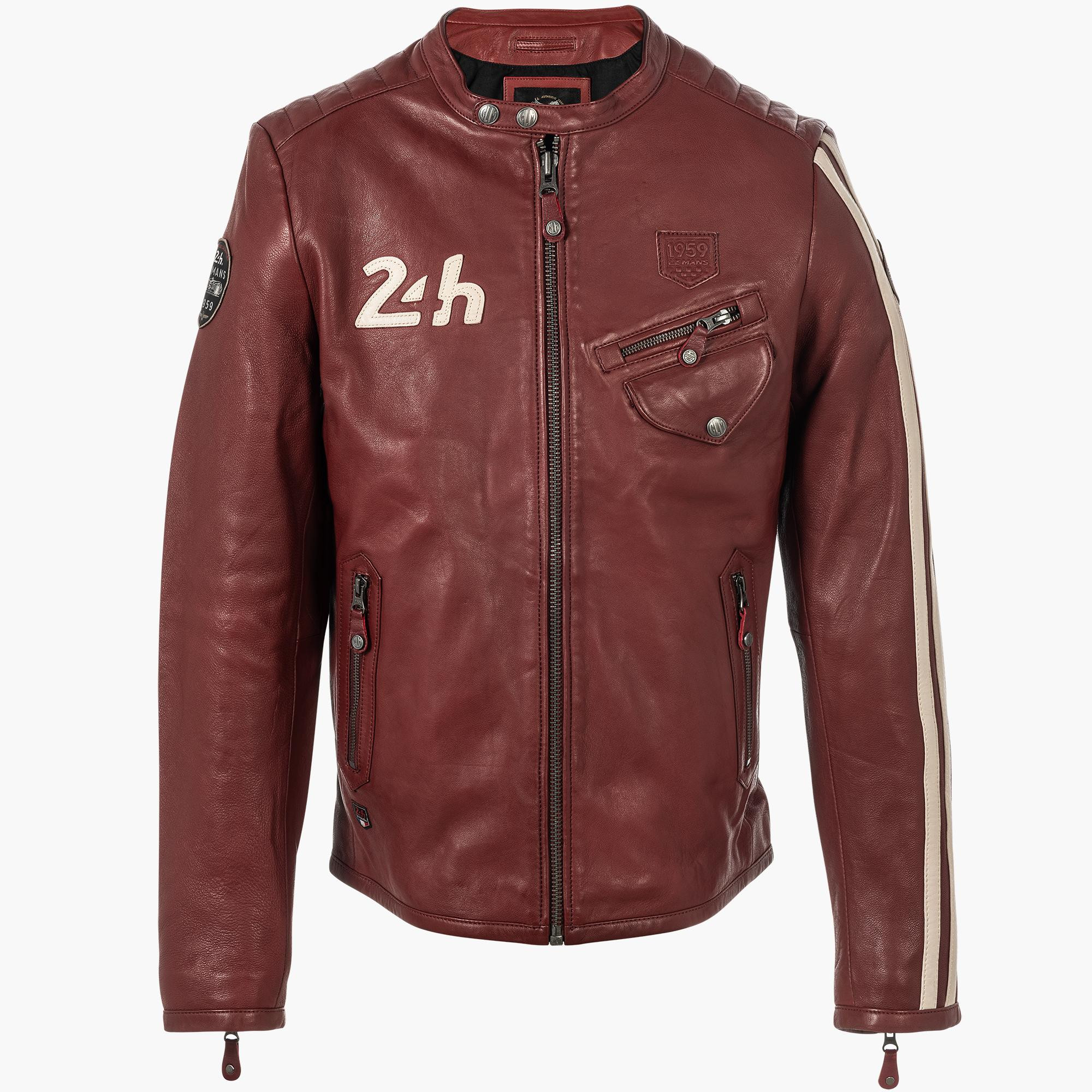 Marne Leather Jacket | Official 24H Le Mans Store Colour DARK RED Size M