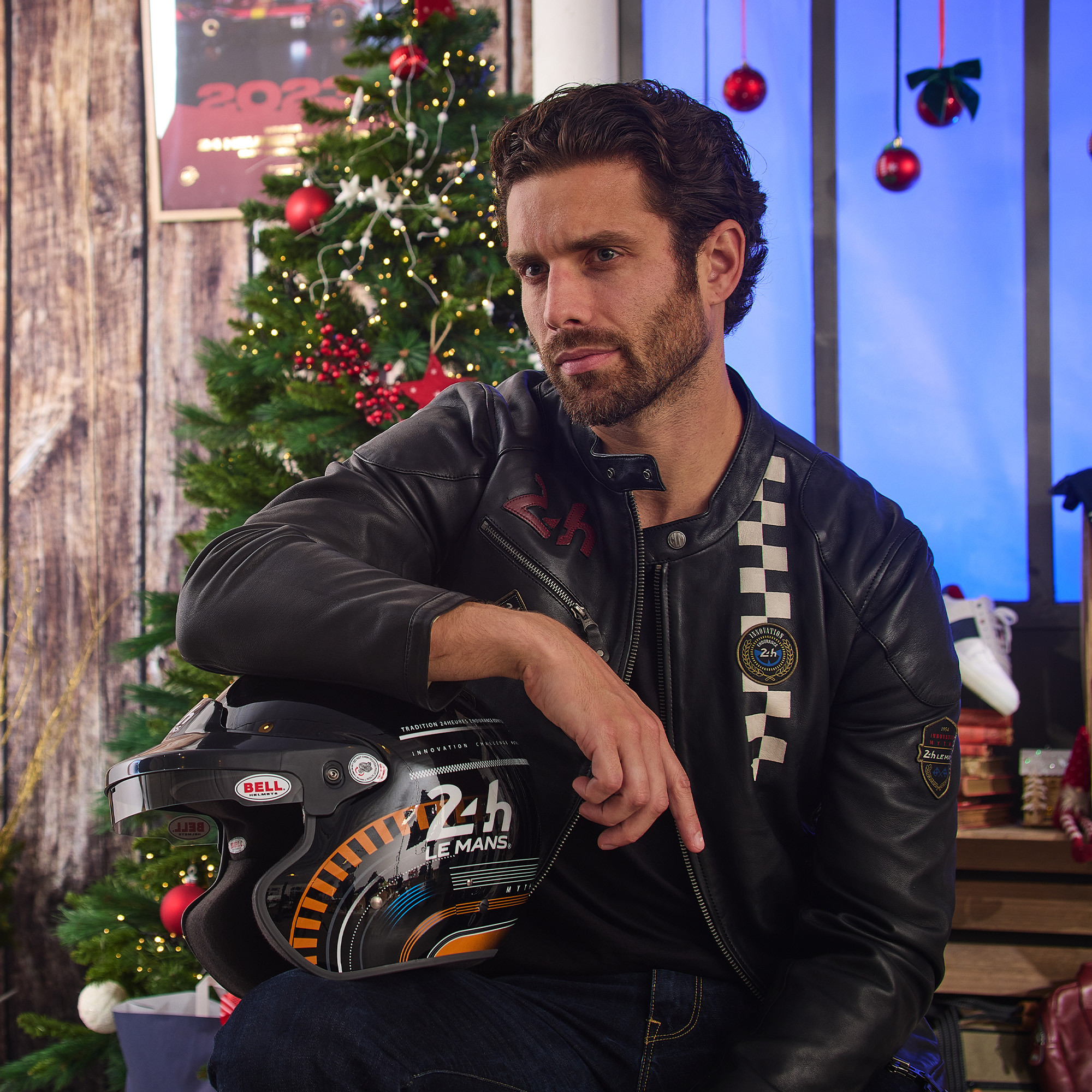 Edgar Leather Jacket - 24H Le Mans Colour BLACK Size M