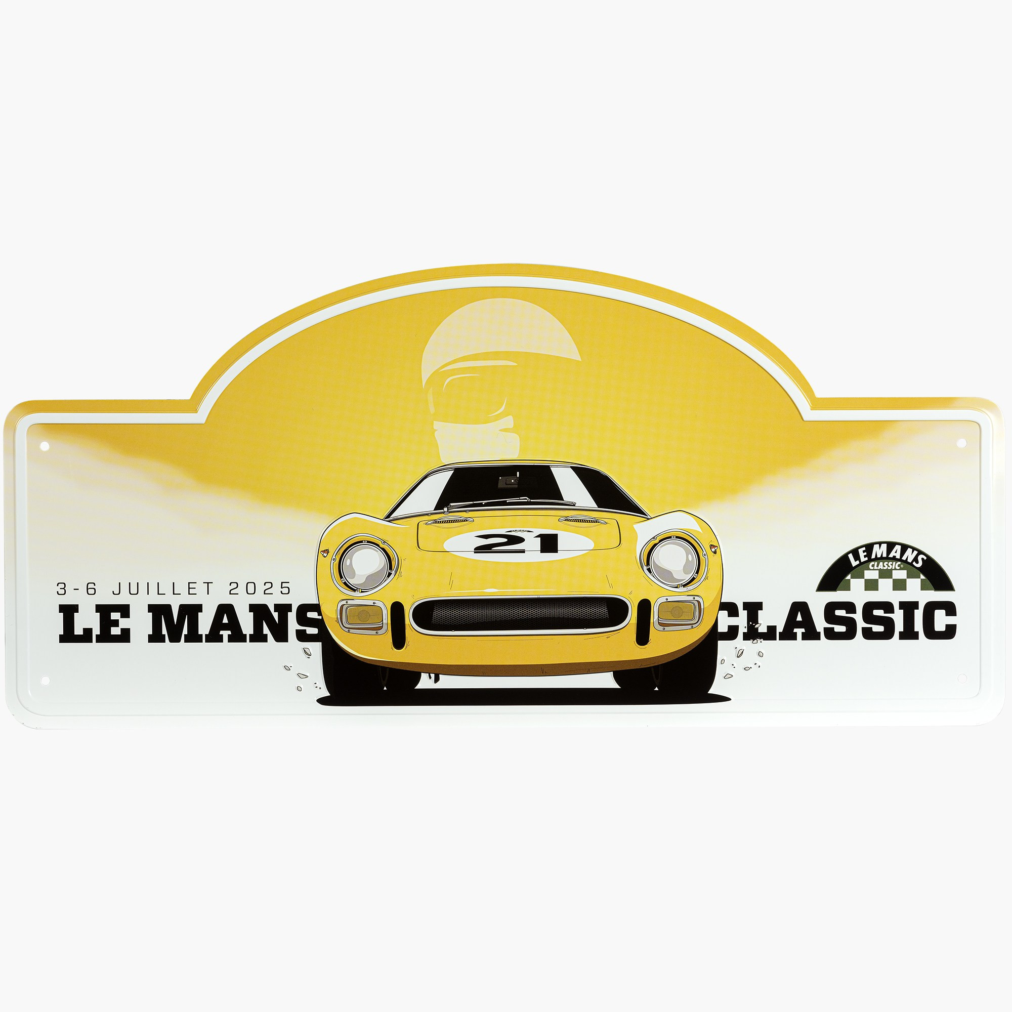 Rally Plaque - Le Mans Classic Colour JAUNE