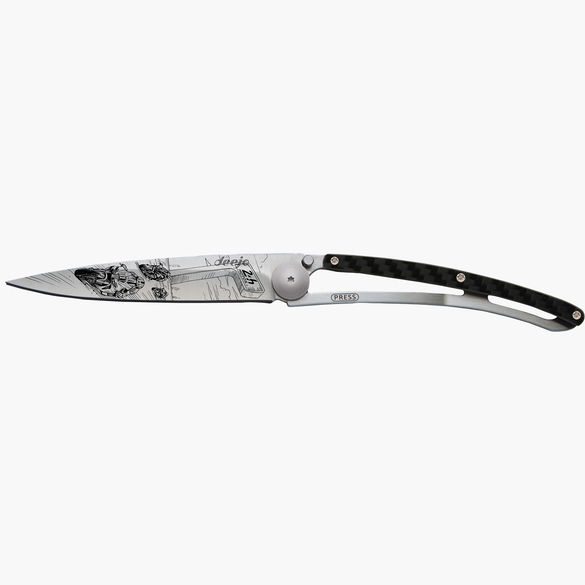 "Départ" Pocket Knife - Carbon | Official Store - 24 Hours of Le Mans