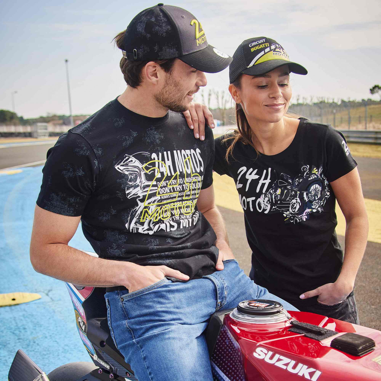 Rider T-shirt - 24H Motos Colour NOIR Size S