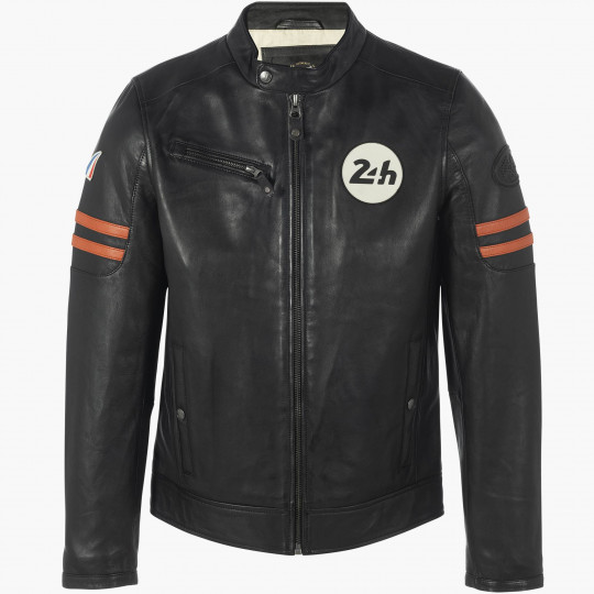 Erwan Leather Jacket - 24H Le Mans Colour NOIR Size M