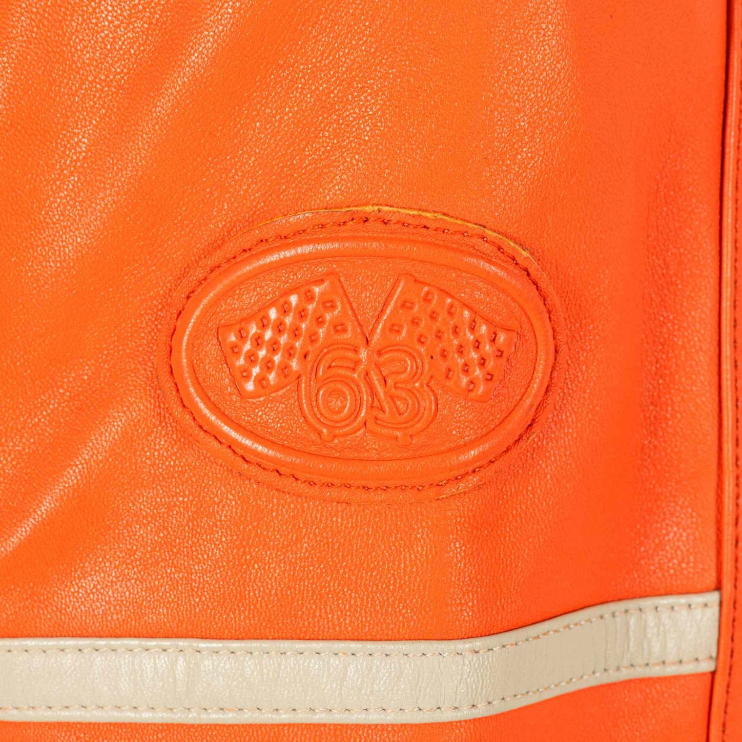Erwan Leather Jacket - 24H Le Mans Colour ORANGE Size XL