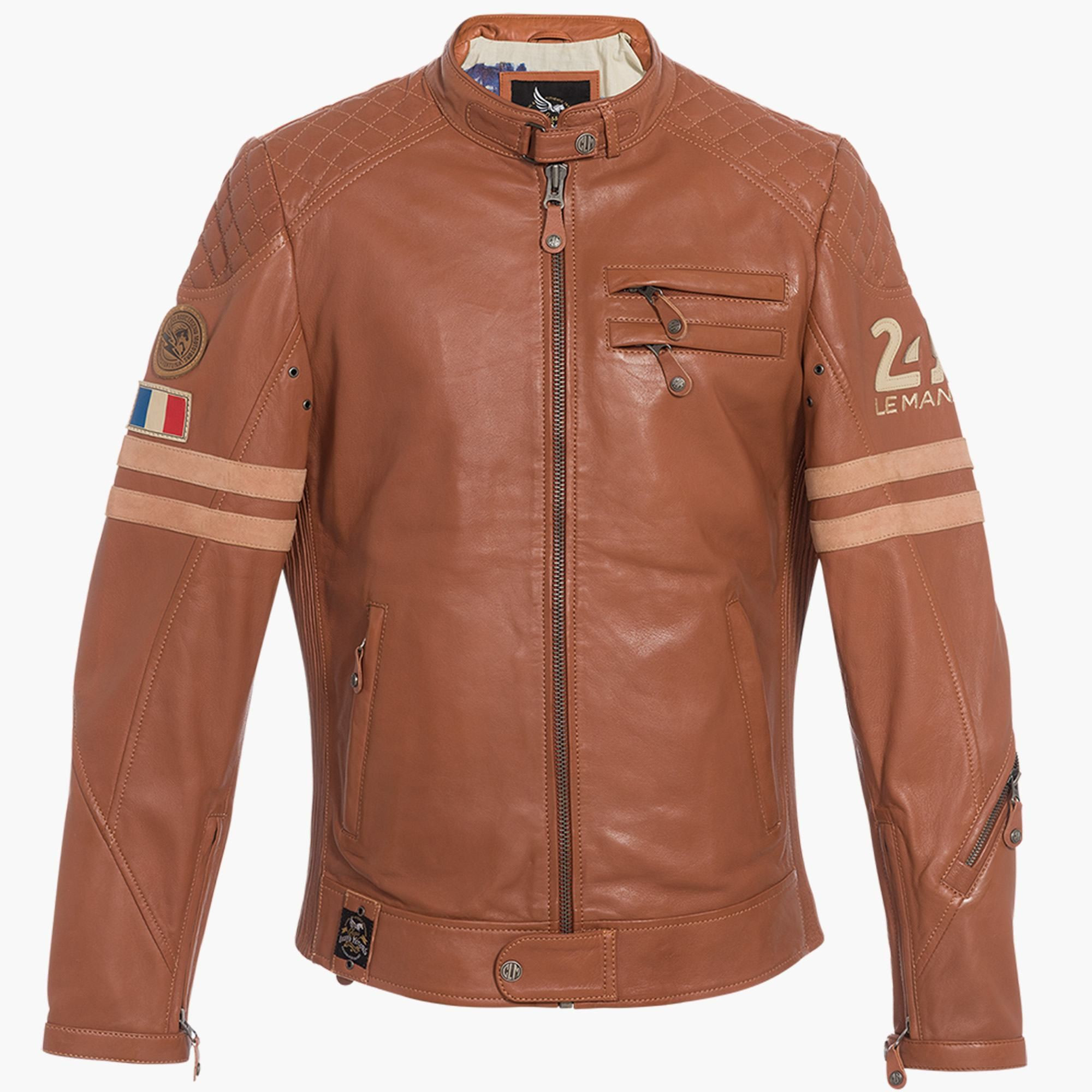 Silverstone Leather Jacket - 24H Le Mans Colour HAVANE Size XXXL