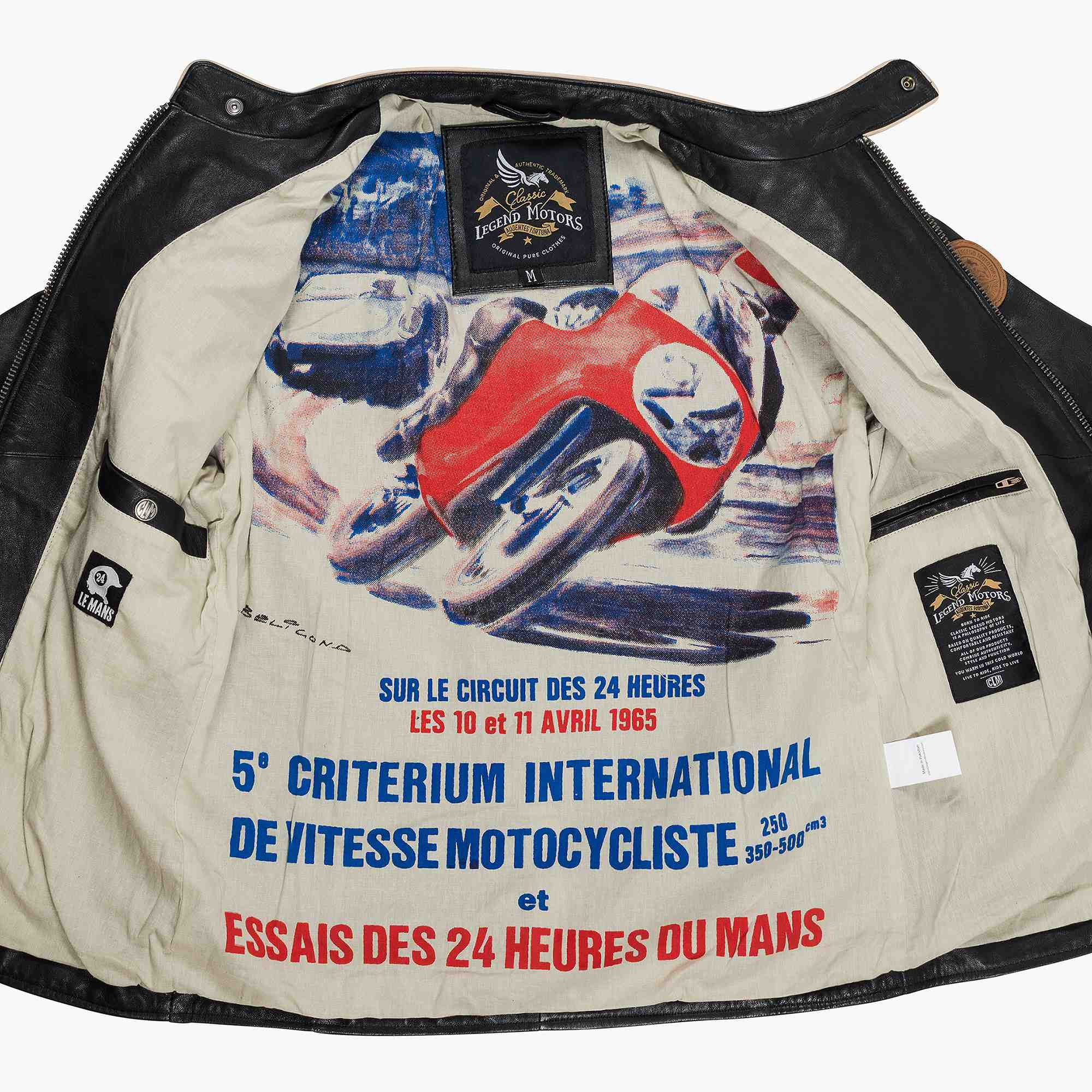 Shadow Leather Jacket - 24H Le Mans Colour NOIR Size XXXL