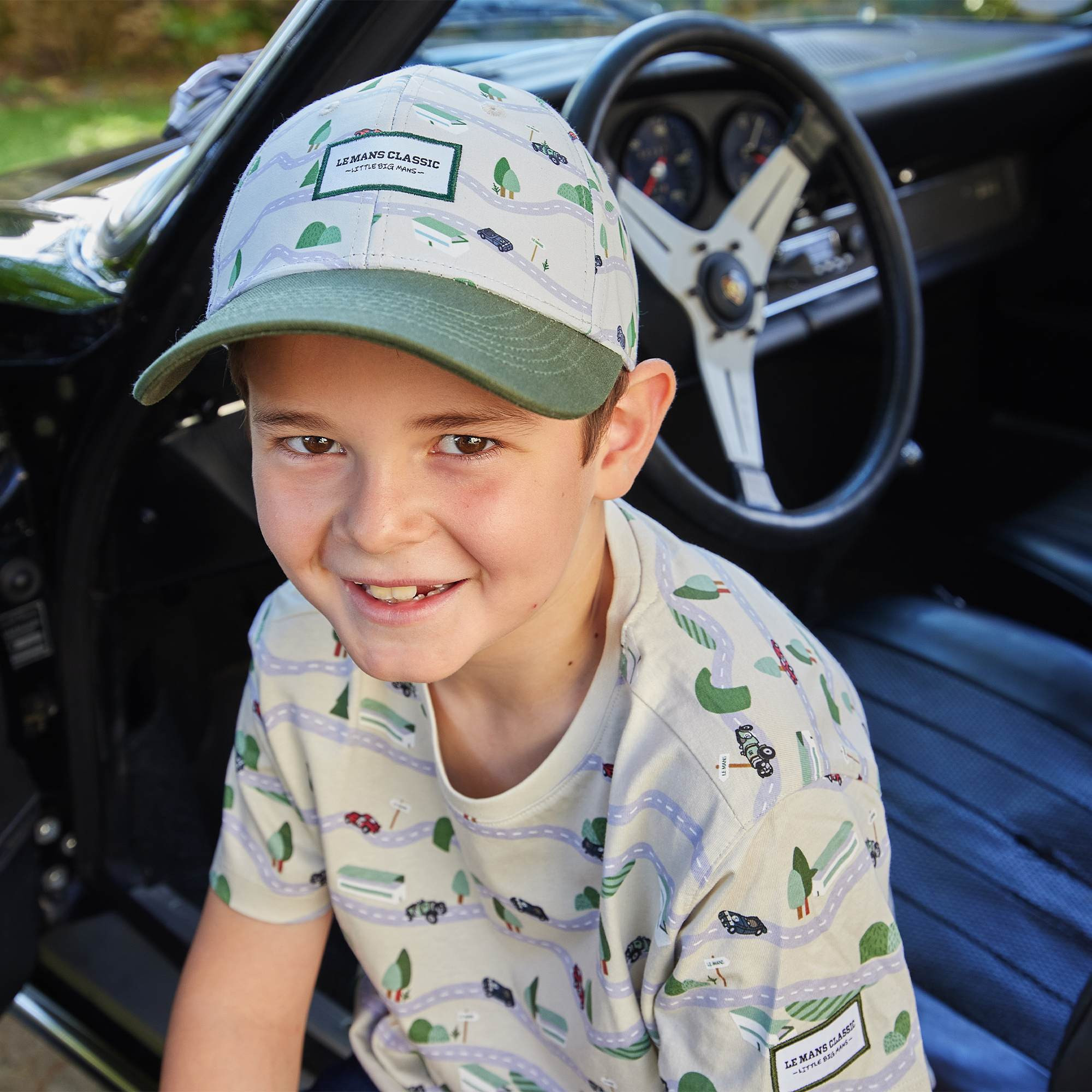 Boy's Road Cap - Le Mans Classic Colour VERT