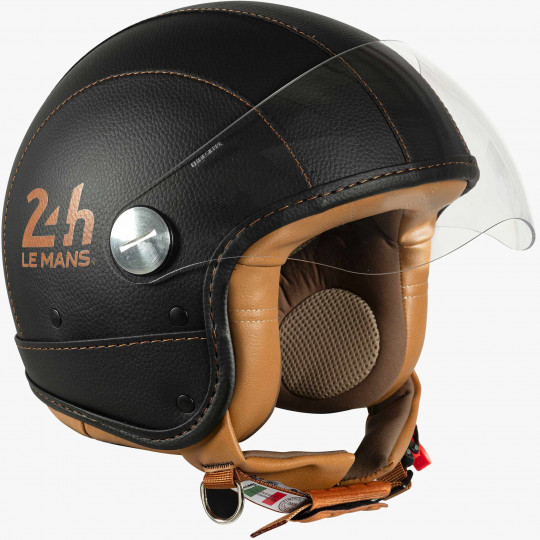 Jet Leather Helmet - 24H LE MANS Colour CUIR Size S
