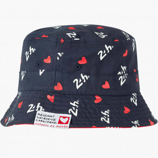 Reversible Heart Bucket Hat - 24H Le Mans Colour MARINE/ROUGE