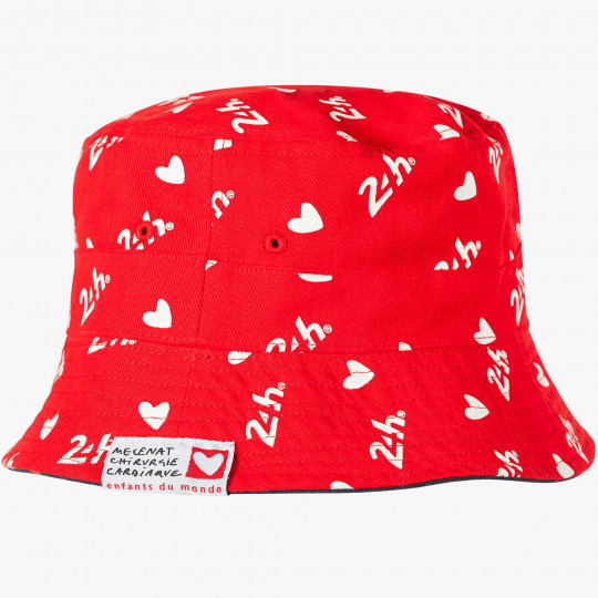 Reversible Heart Bucket Hat - 24H Le Mans Colour MARINE/ROUGE